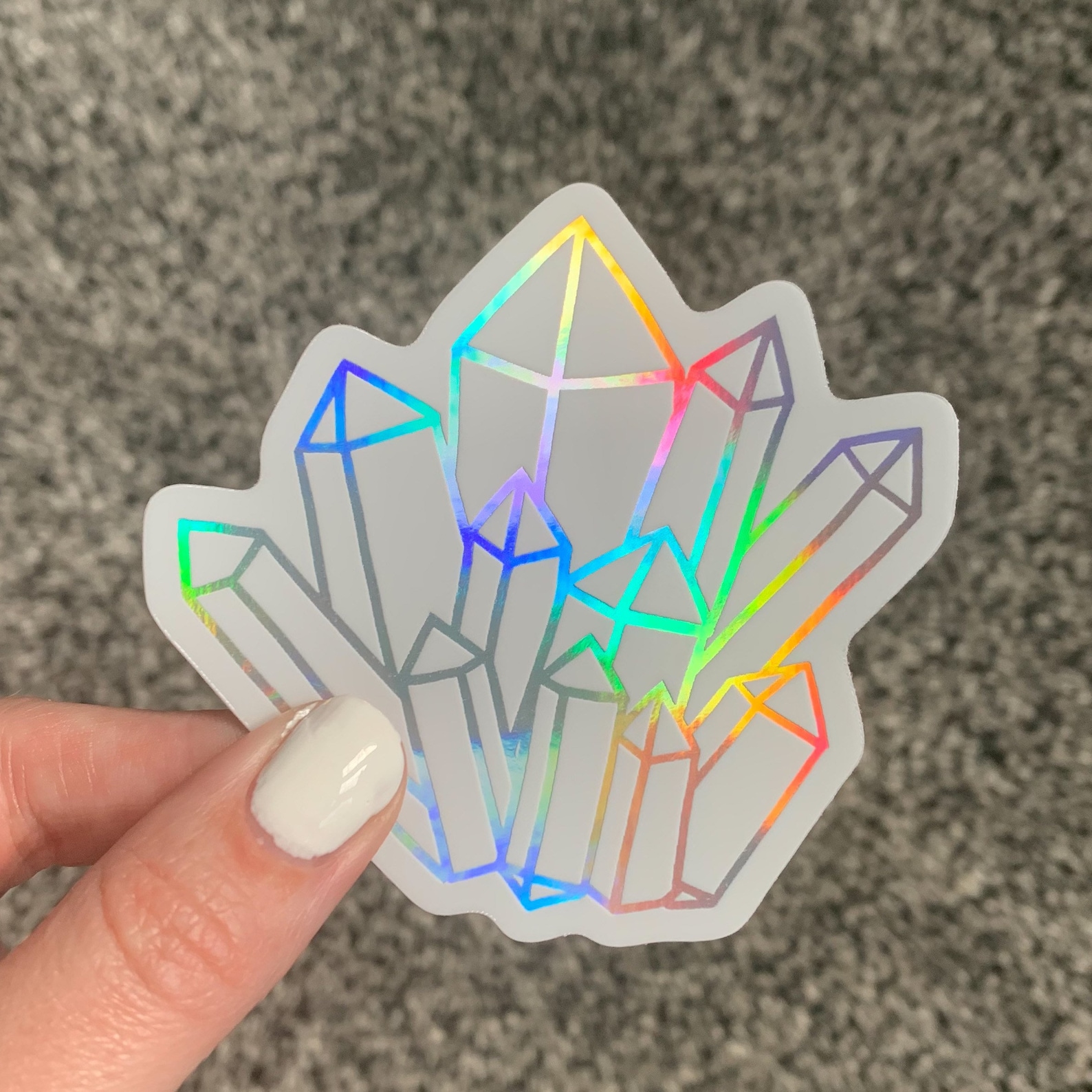Holographic Crystal Sticker, Holographic Decal, Crystal Holo Sticker ...