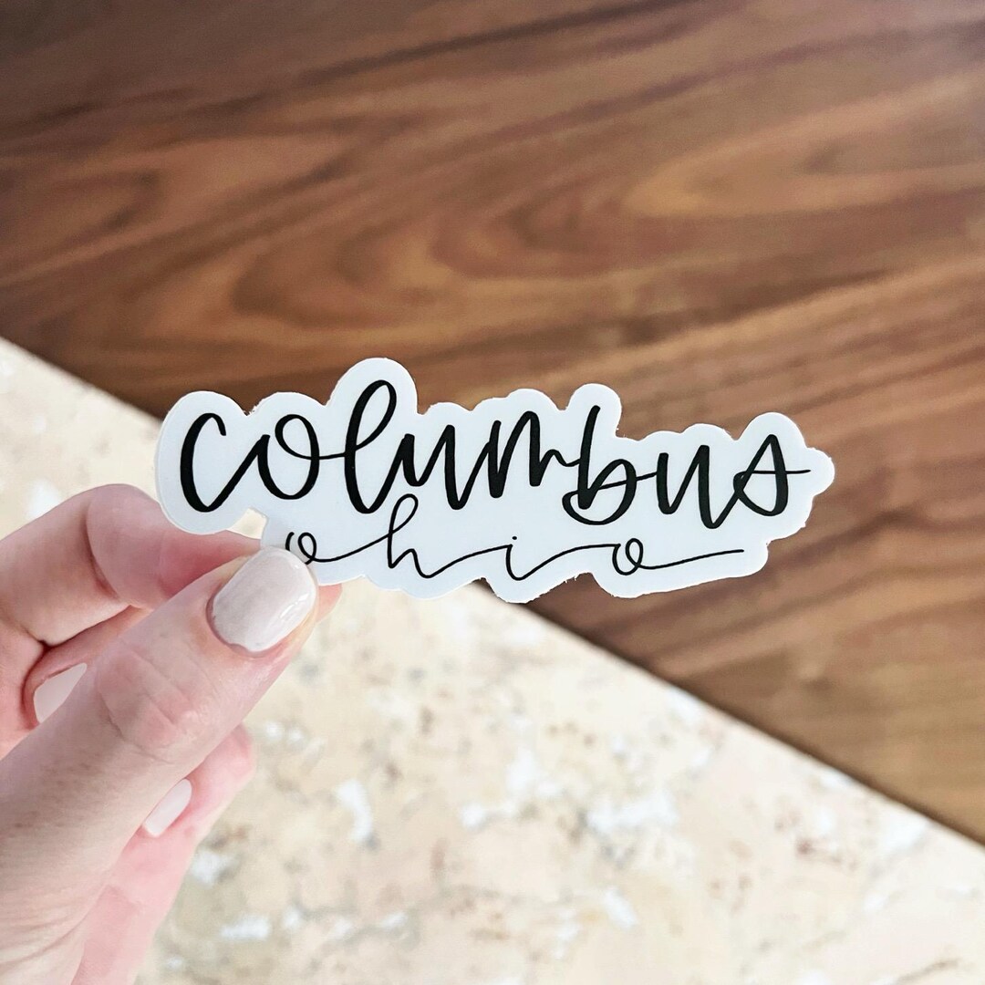 Columbus Ohio Waterproof Sticker, Columbus Vinyl Sticker for Water ...