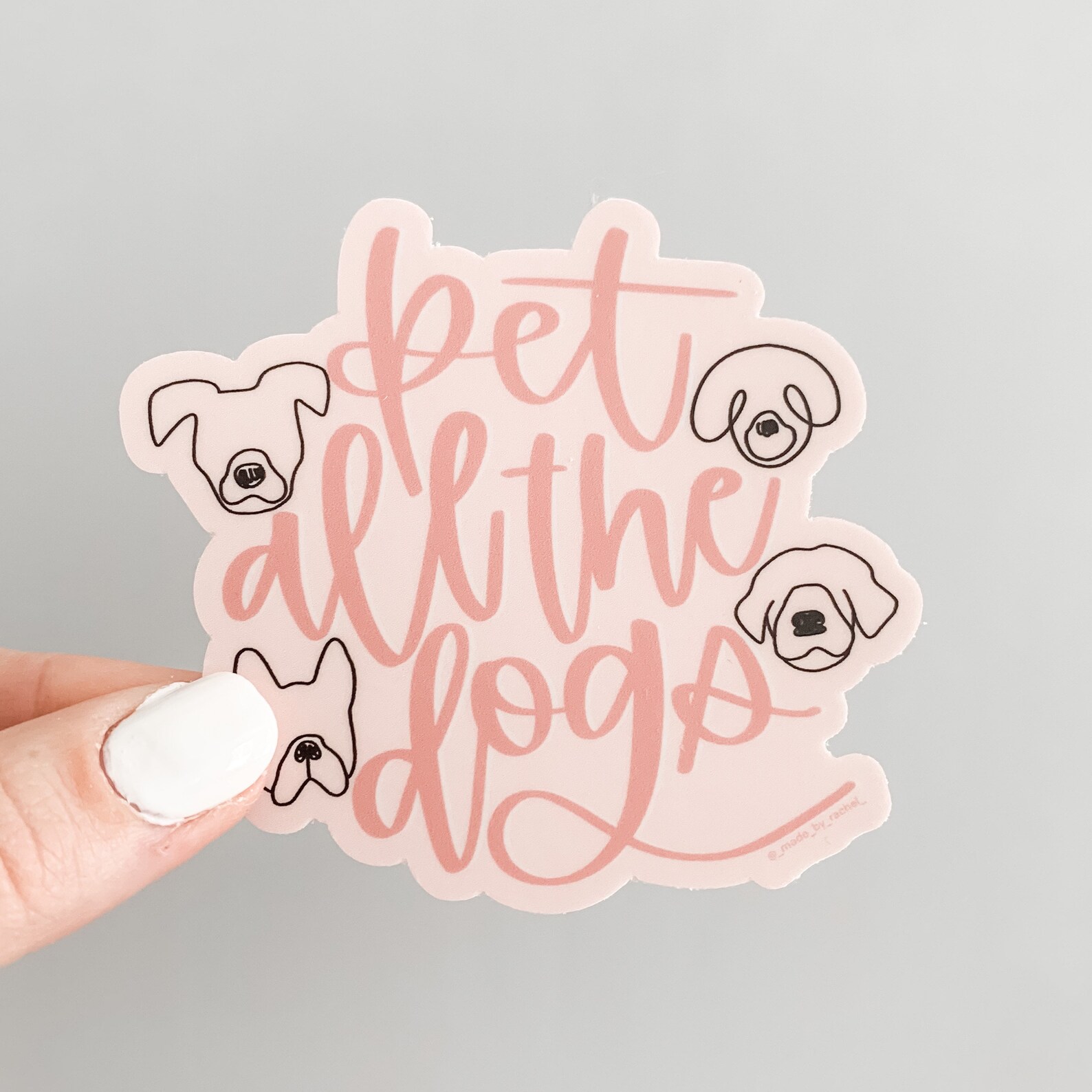 Pet All the Dogs Vinyl Sticker Dog Lover Gift Cute Dog | Etsy