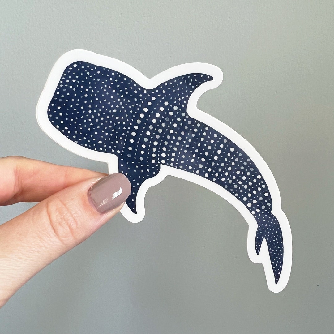 Whale Shark Vinyl Sticker, Whale Shark Waterproof Sticker, Ocean Lover ...