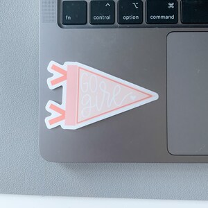 Go Girl Pennant Sticker, Girl Power Sticker, Flag, Pennant Banner ...