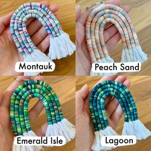 Indie Dyed Yarn Rainbow Key Chain, Boho Macrame Rainbow Bag Charm, Hand ...