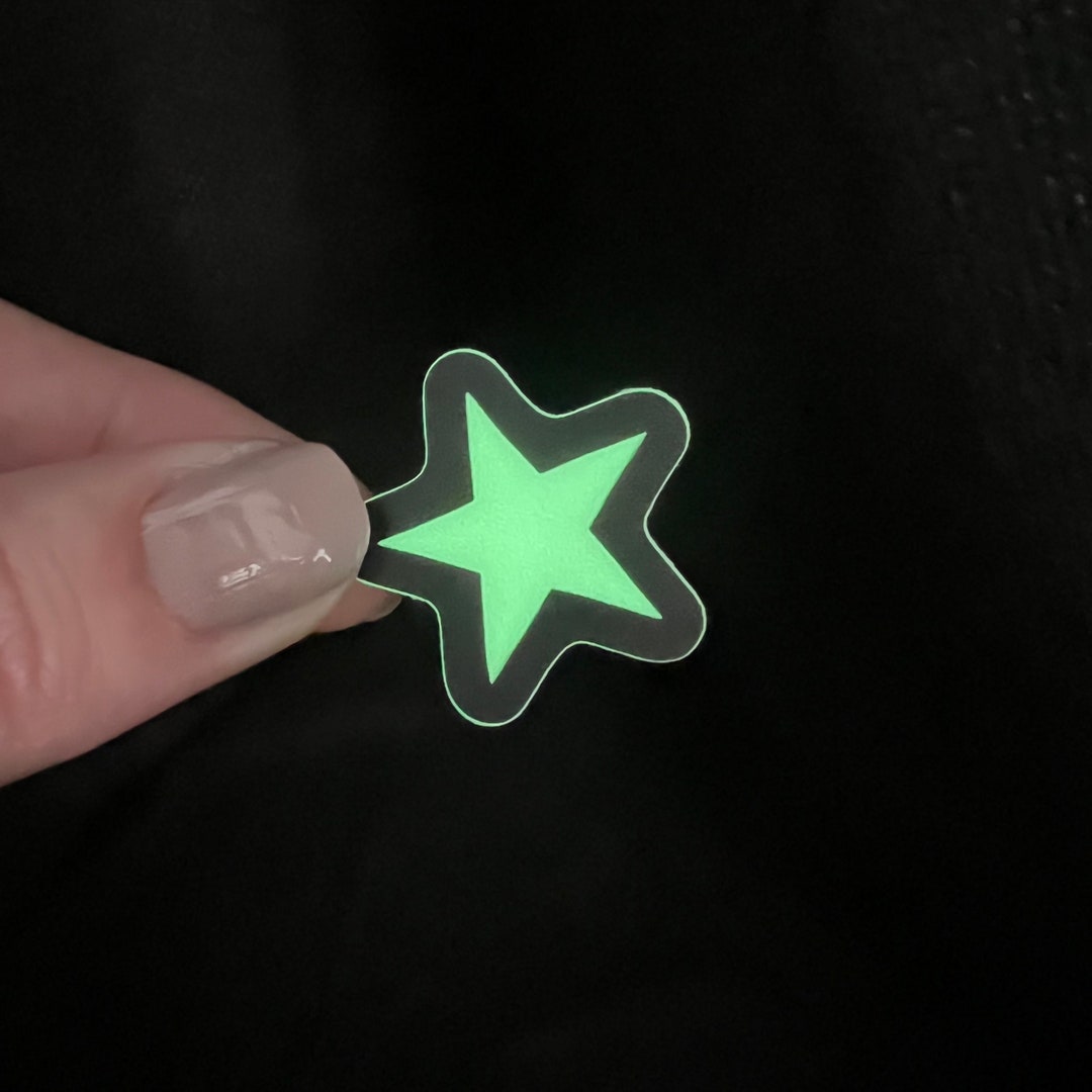 Mini Glow in the Dark Star Sticker, Tiny Glow in the Dark Sticker, Mini ...