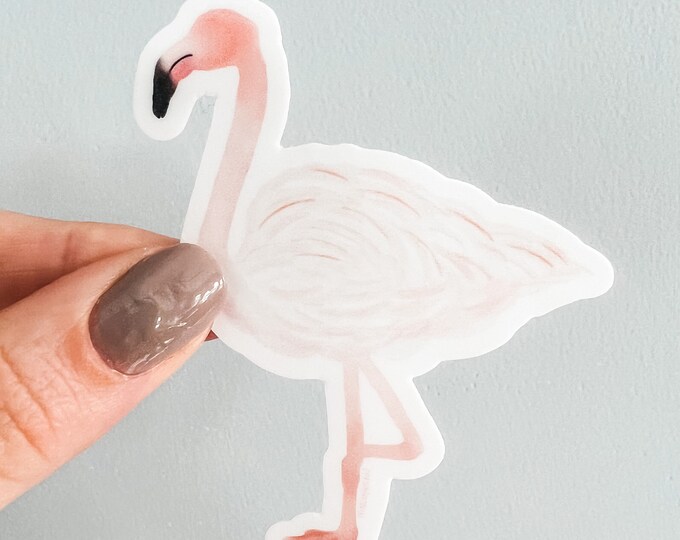 Flamingo Decal, Flamingo Vinyl Sticker, Stickers for Water Bottles ...