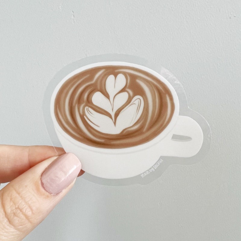 Latte Sticker - Etsy