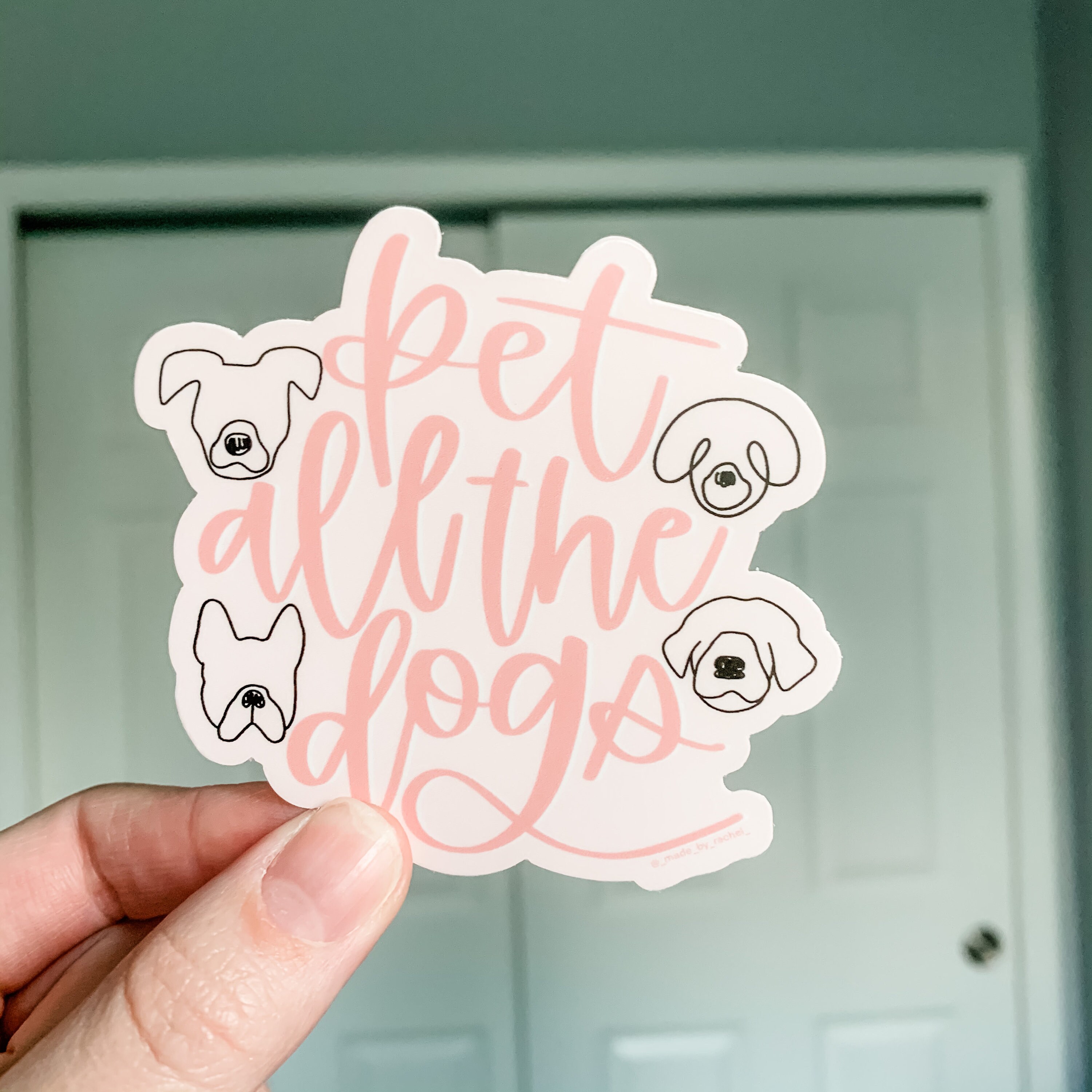 Pet All the Dogs Vinyl Sticker Dog Lover Gift Cute Dog | Etsy