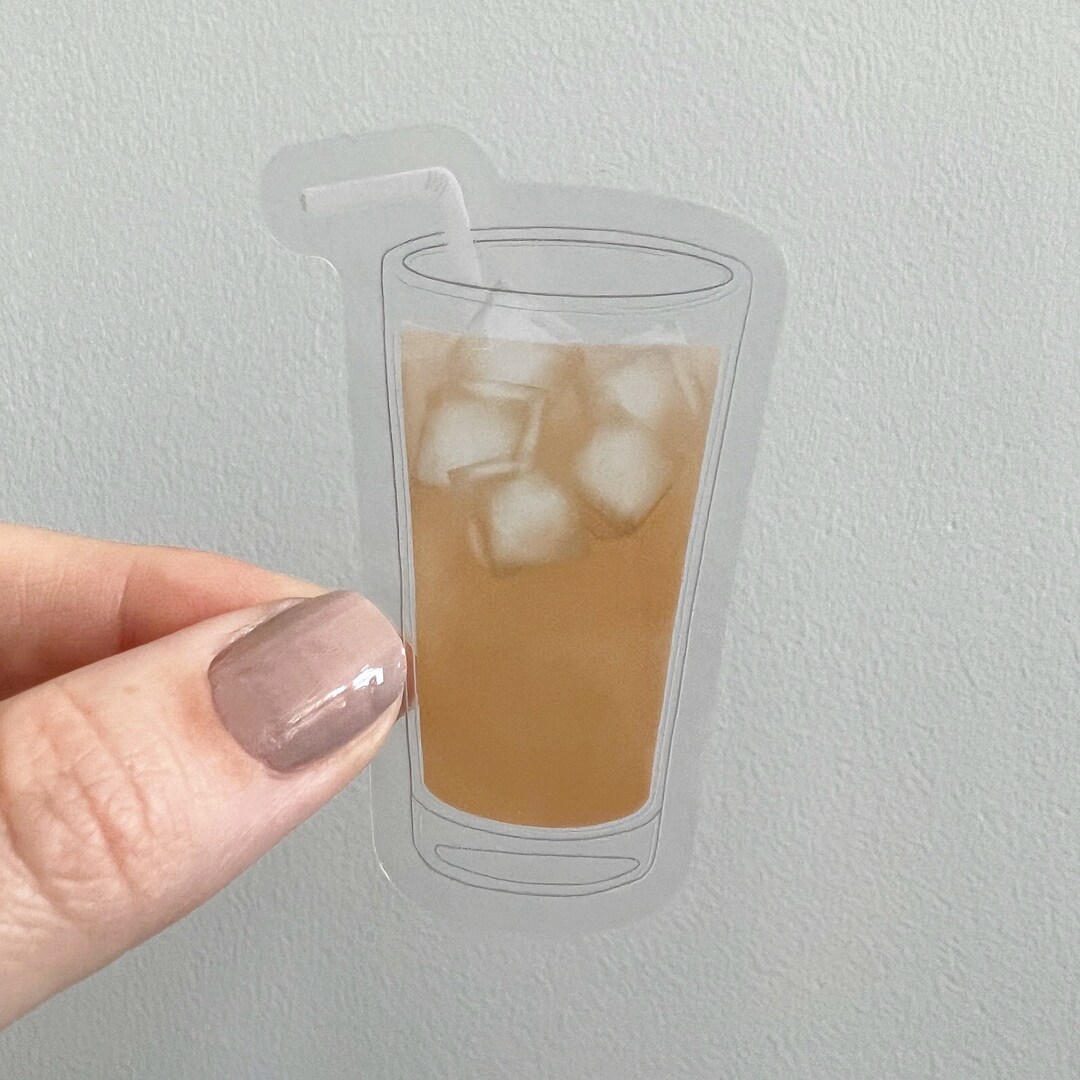 Iced Coffee Sticker, Gift for Coffee Lover, Sticker for Water Bottle ...