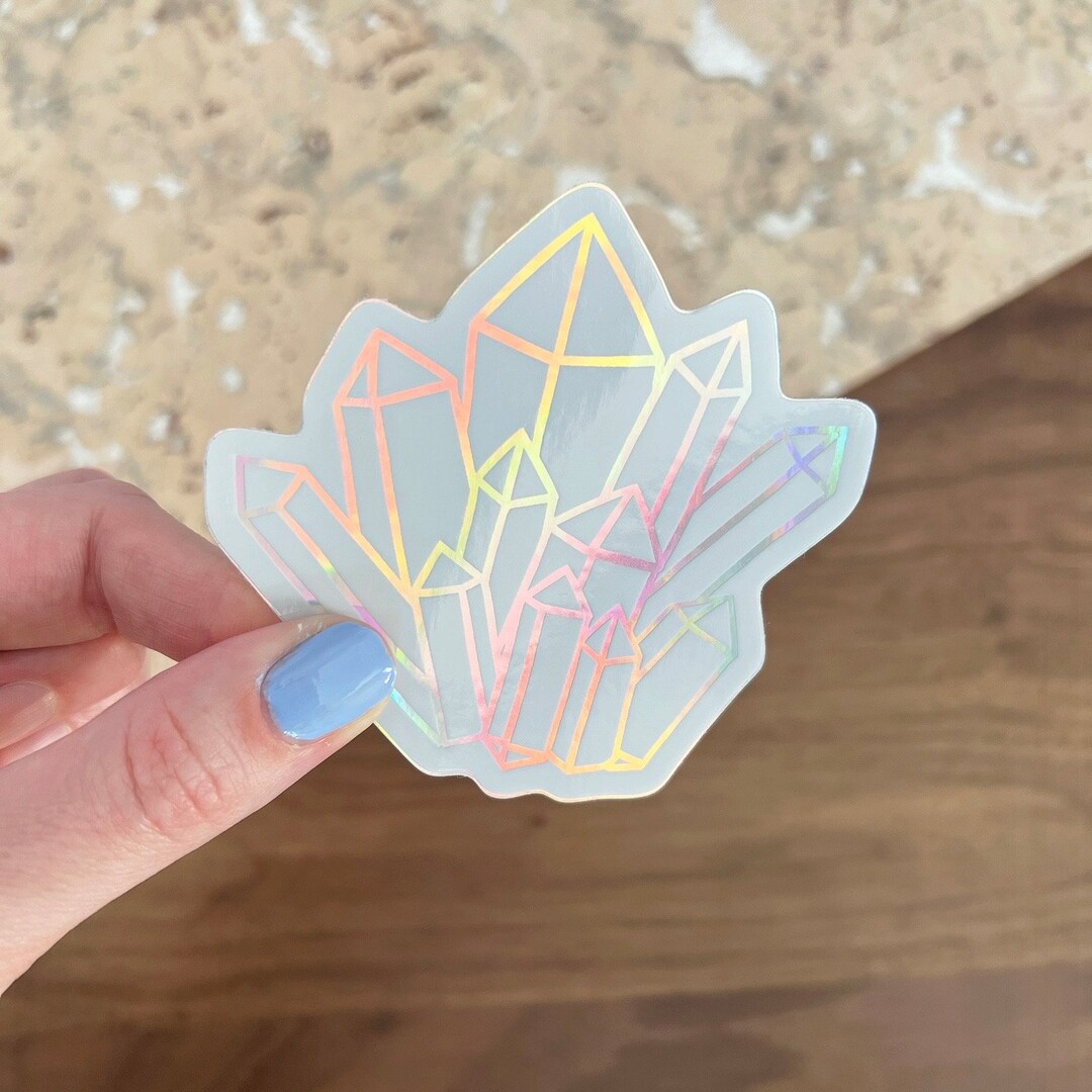 Holographic Crystal Sticker, Holographic Decal, Crystal Holo Sticker ...