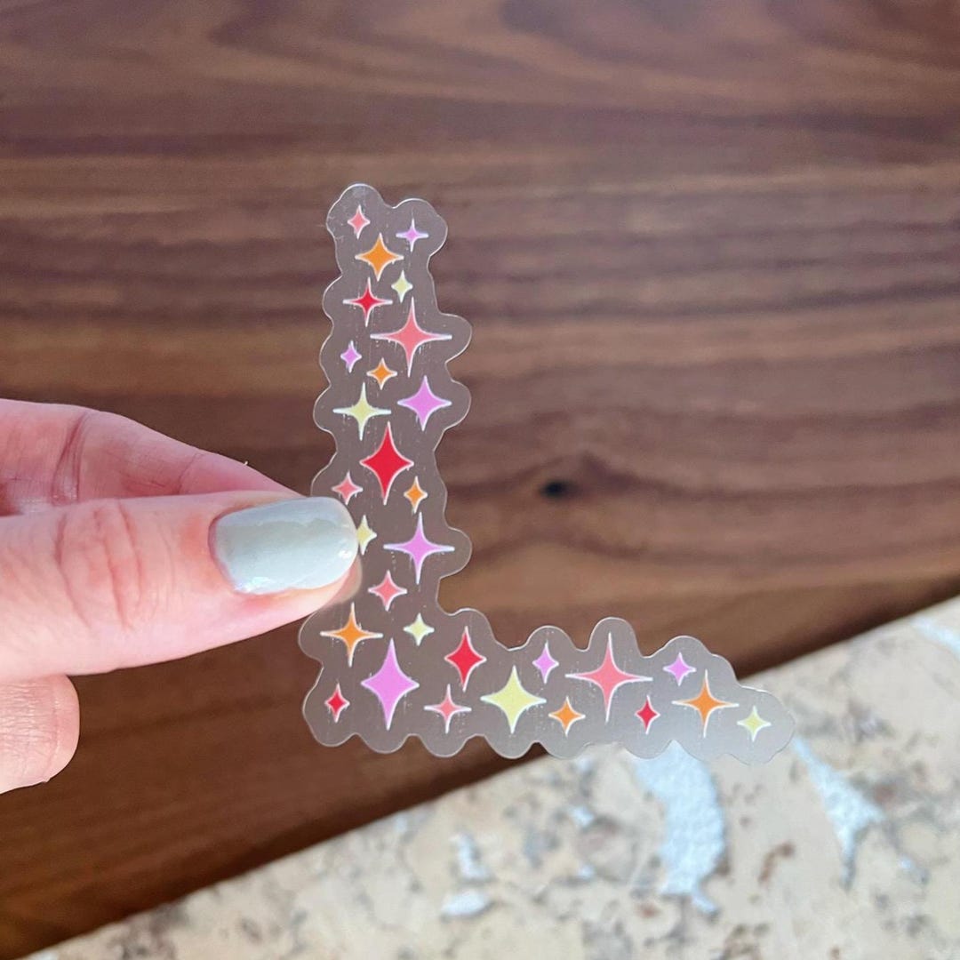 Warm Tone Sparkle Corner Sticker: Waterproof Vinyl Border Decal - Etsy