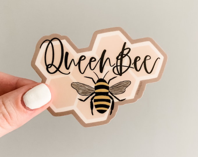 Queen Bee Sticker for Laptop // Decal, Bumble Bee Sticker, Honey Bee ...
