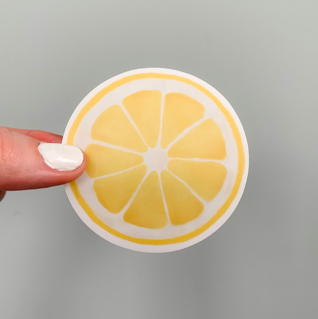 Lemon Slice Sticker, Waterproof Lemon Sticker, Box of Sunshine Idea ...