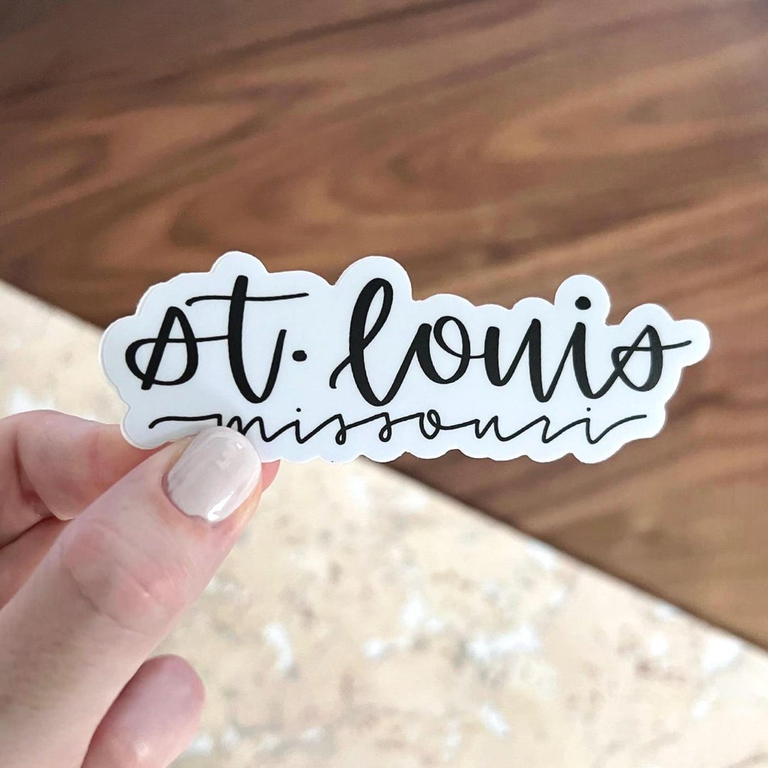 St Louis Missouri Waterproof Sticker, St Louis Sticker for Water Bottle ...