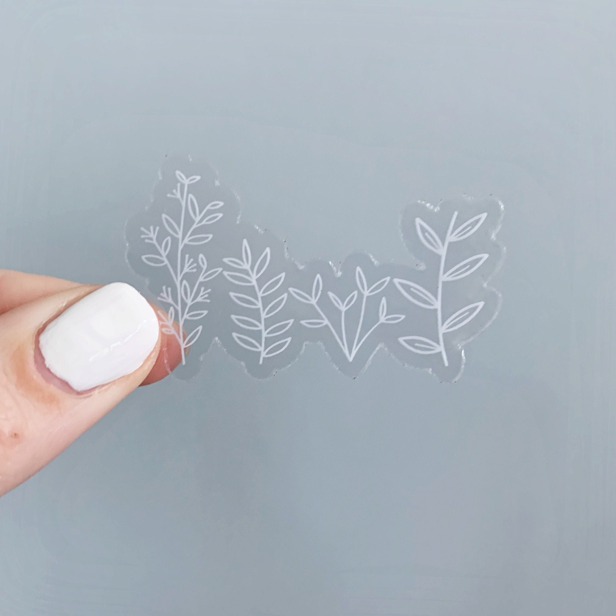 Botanical Line Art Sticker Small White Sticker for Laptop - Etsy