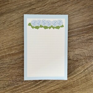 Blue Hydrangea Notepad, Floral Lined Notepad for Mom, Mothers Day Gift From Kids, Cute Office ...