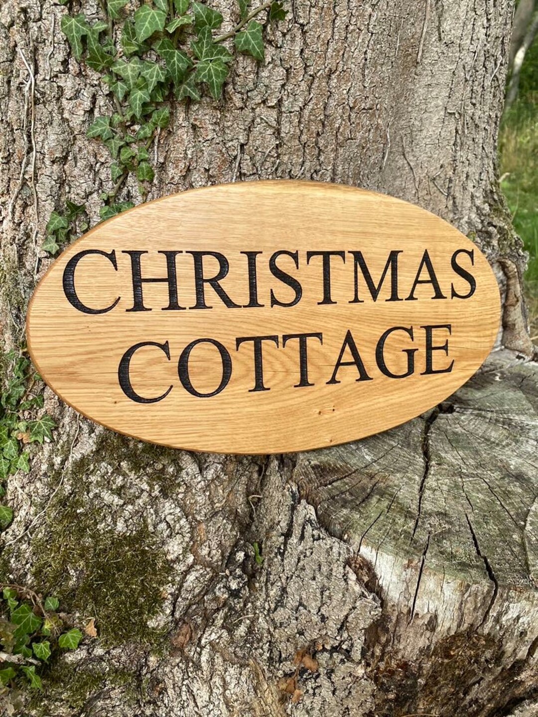 Personalised Wooden Oval Oak House Sign - Etsy