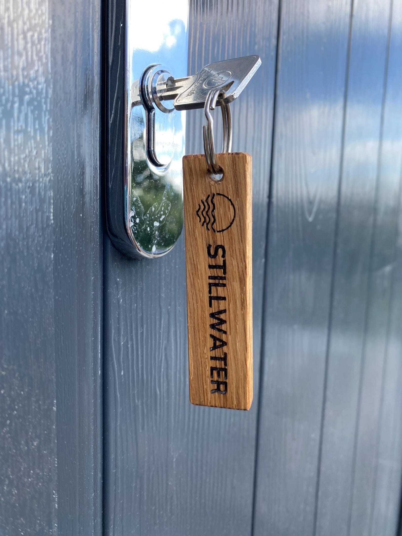 Solid Oak Personalised Key Ring - Etsy