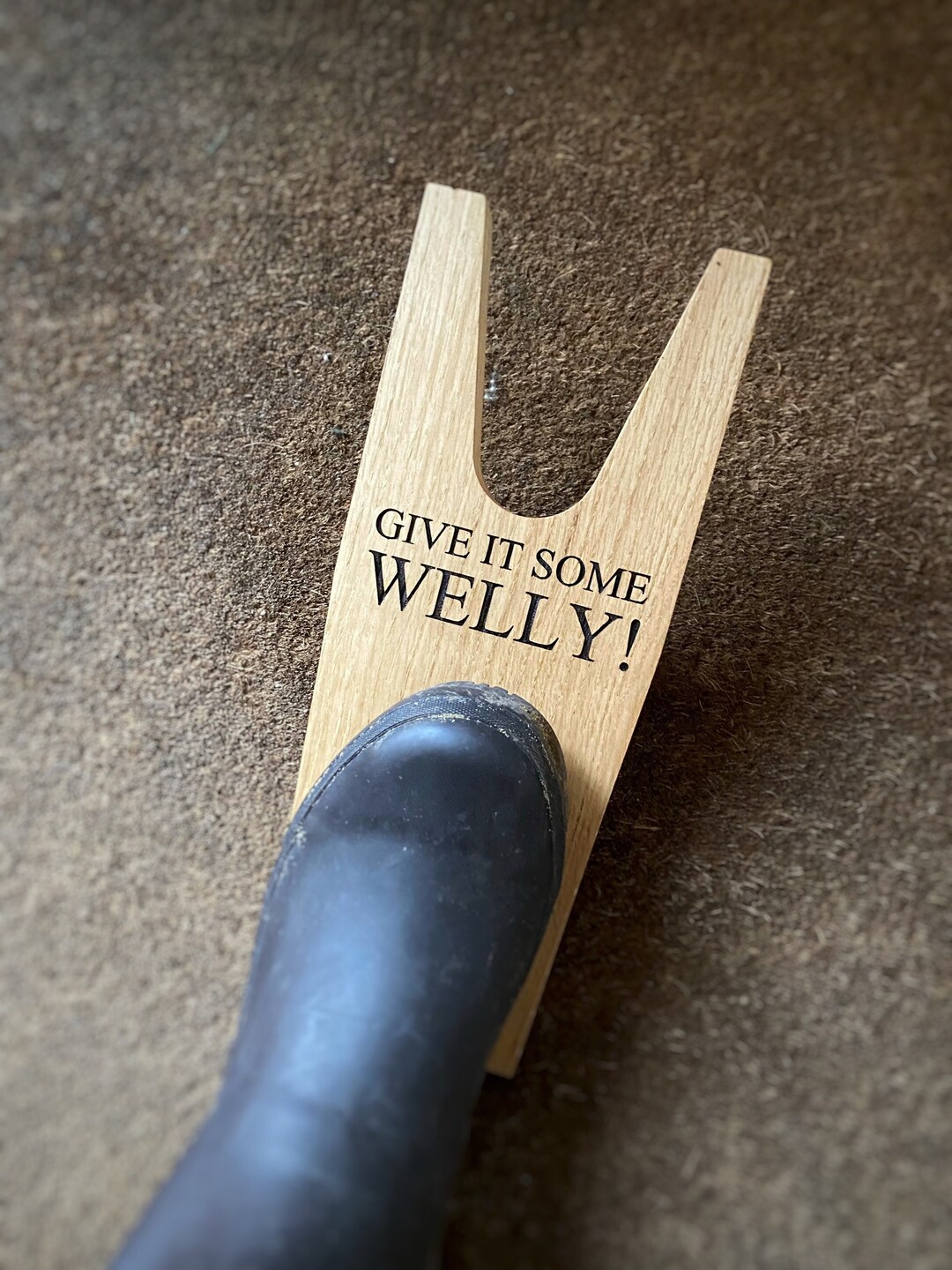 Personalised Oak Welly Boot Jack - Etsy