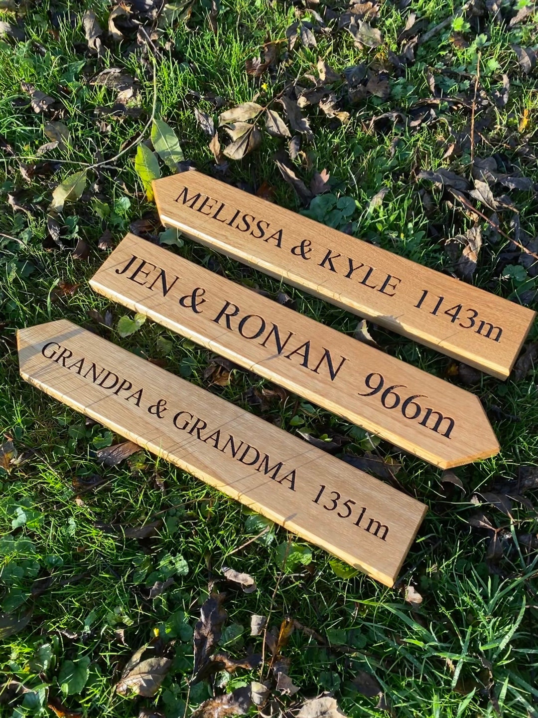 Personalised Engraved Oak Finger Sign / Signpost - Etsy
