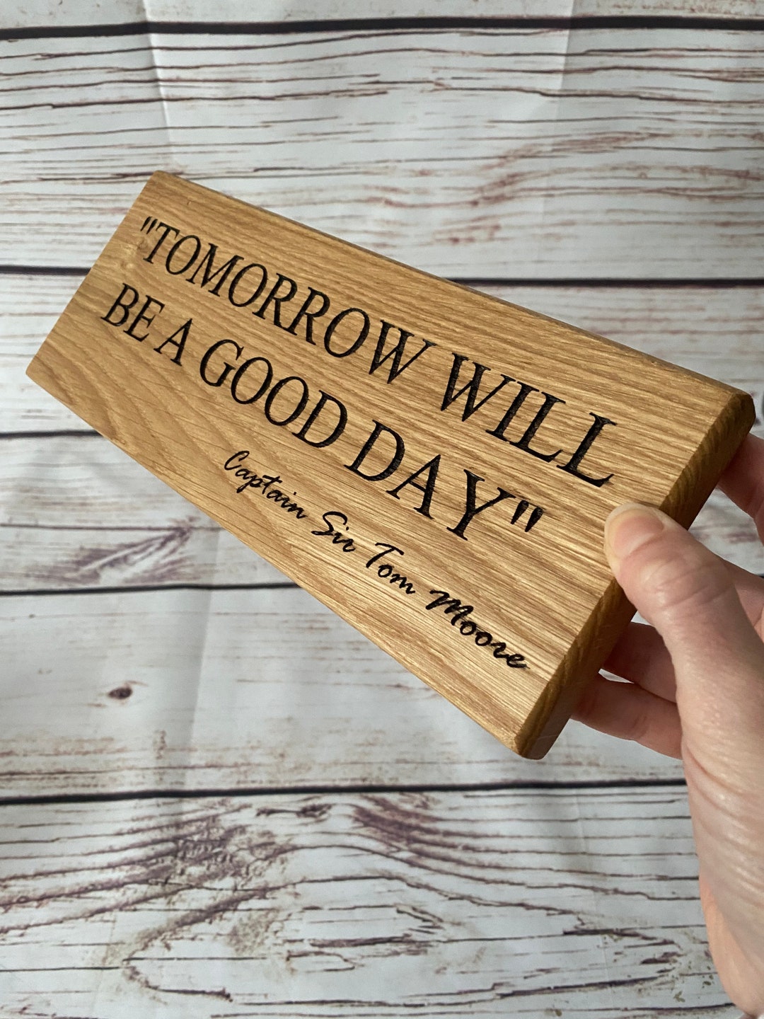 Personalised Engraved Oak Quote Plaque - Etsy