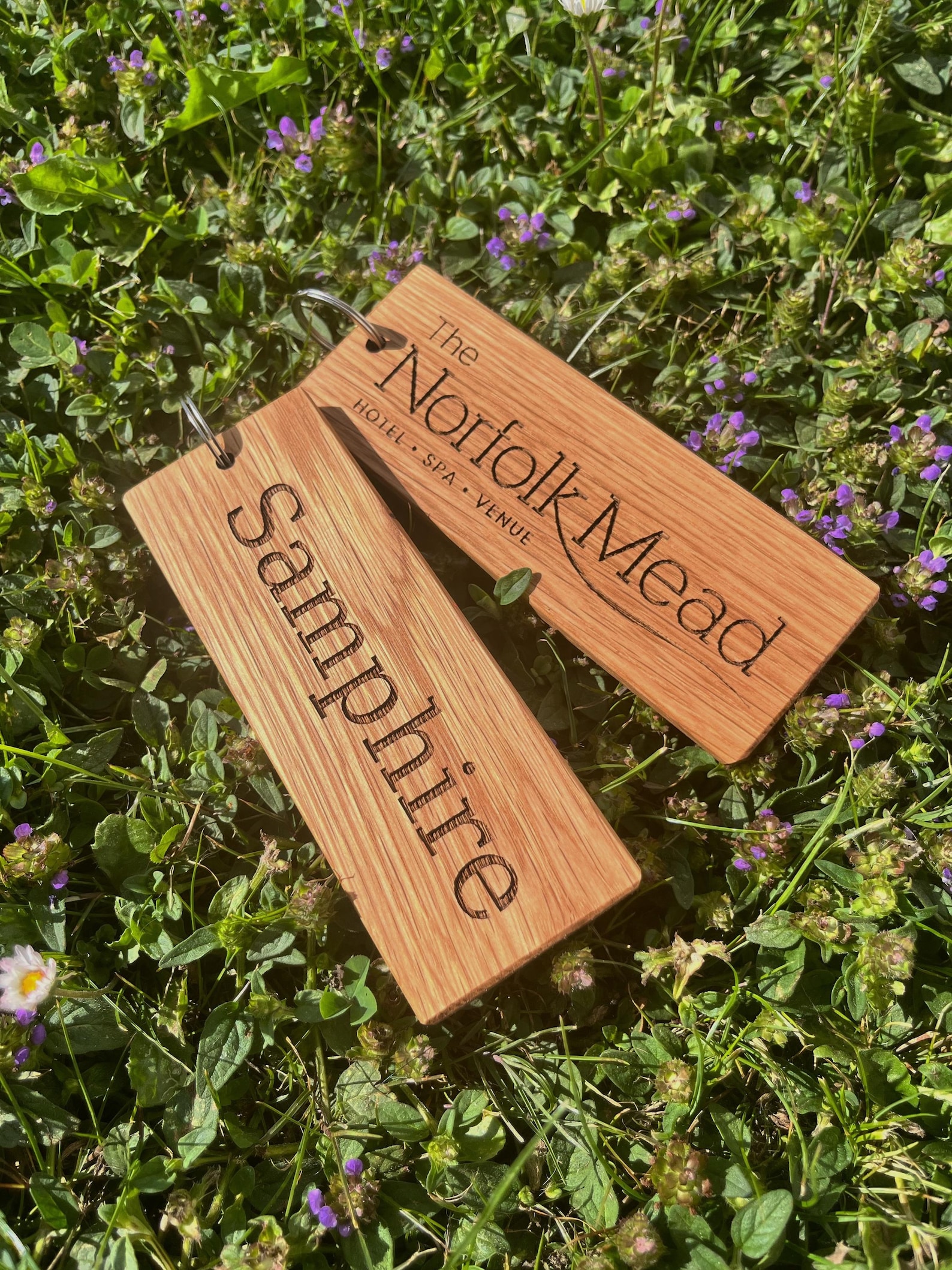 Solid Oak Personalised Key Ring - Etsy