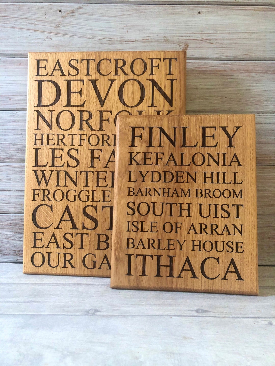 Personalised Engraved Oak Special Places Wall Plaque - Etsy