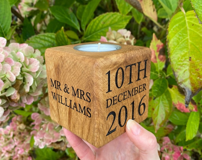 20cm X 20cm X 40cm or 50cm Tall SOLID OAK Tall Wooden Block Beam Lamp ...