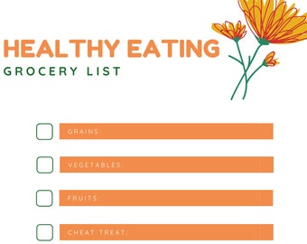 Grocery Shopping List Printable, Healthy Eating, Food Planning, Health ...