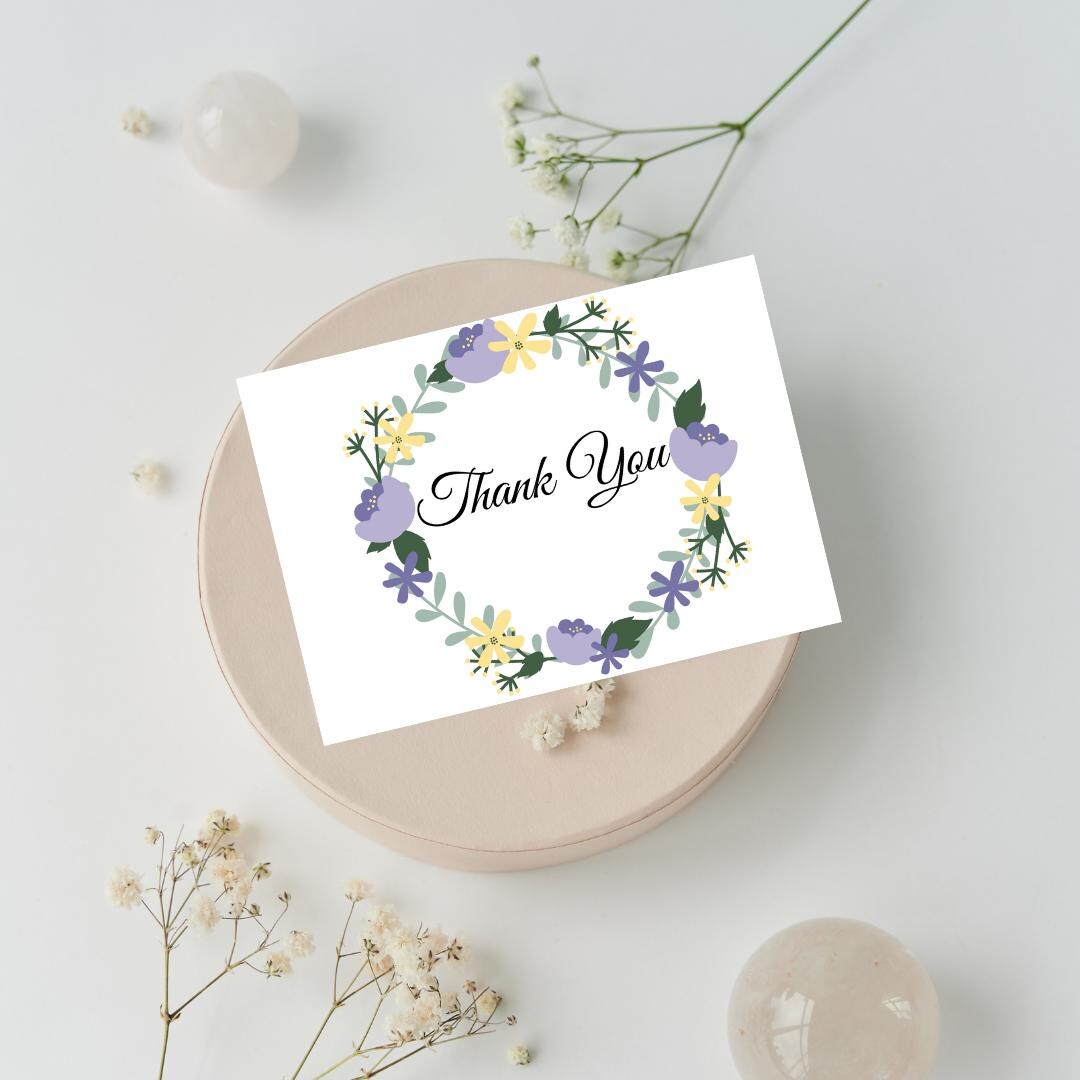 Spring Floral - Thank You Card - Etsy