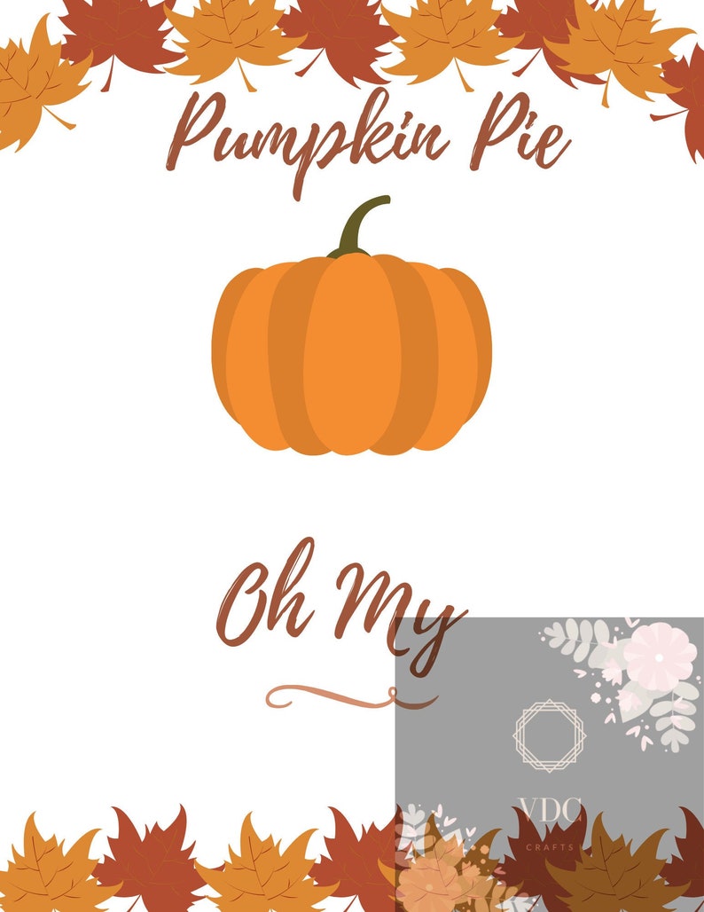 Pumpkin Pie Oh My-fall Print - Etsy