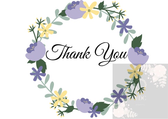 Spring Floral Thank You Card - Etsy