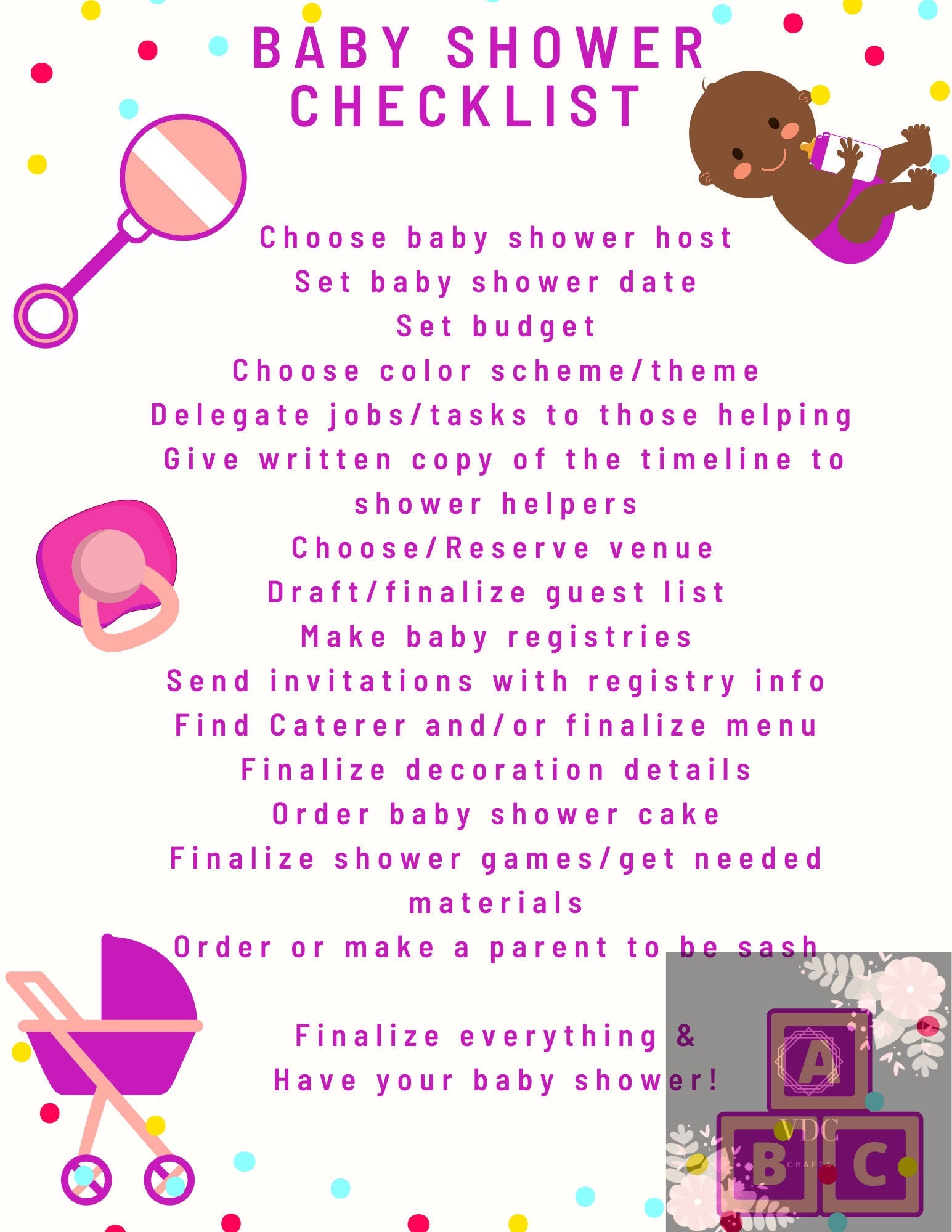Bridal Shower Checklist Clearance Price Save 51 Jlcatj gob mx
