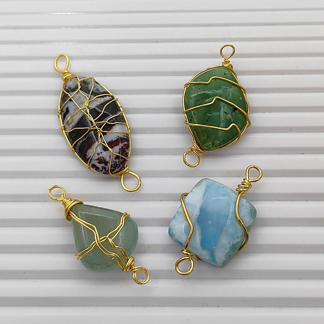 Wire Wrap Gemstone Connector/copper Wire Wrap DIY Pendant/jewelry ...