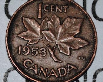 1953 Canada Shoulder Fold Penny - Etsy