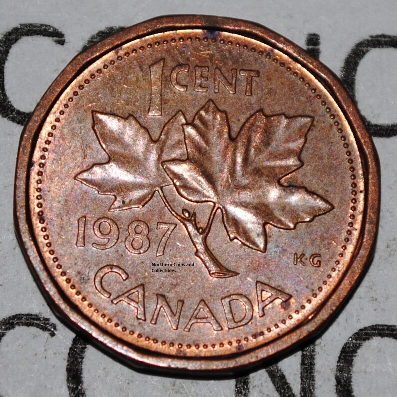 Canada 1987 1 Cent Copper Coin One Canadian Penny - Etsy