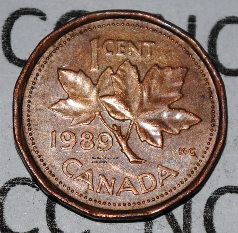 Canada 1989 1 Cent Copper Coin One Canadian Penny - Etsy Canada