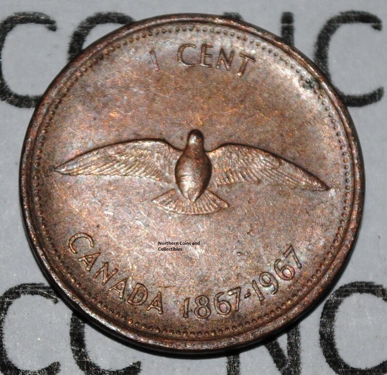 Canada 1967 1 Cent Copper Coin One Canadian Penny - Etsy Canada