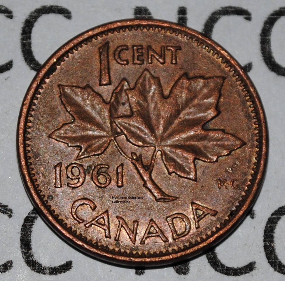 Canada 1961 1 Cent Copper Coin One Canadian Penny - Etsy Canada