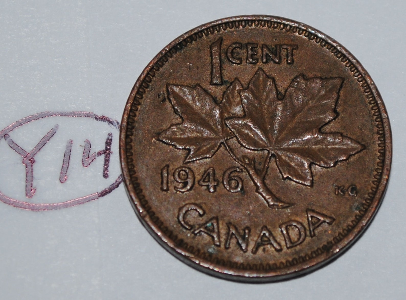 Canada 1946 1 Cent Copper Coin One Canadian Penny Lot Y14 - Etsy