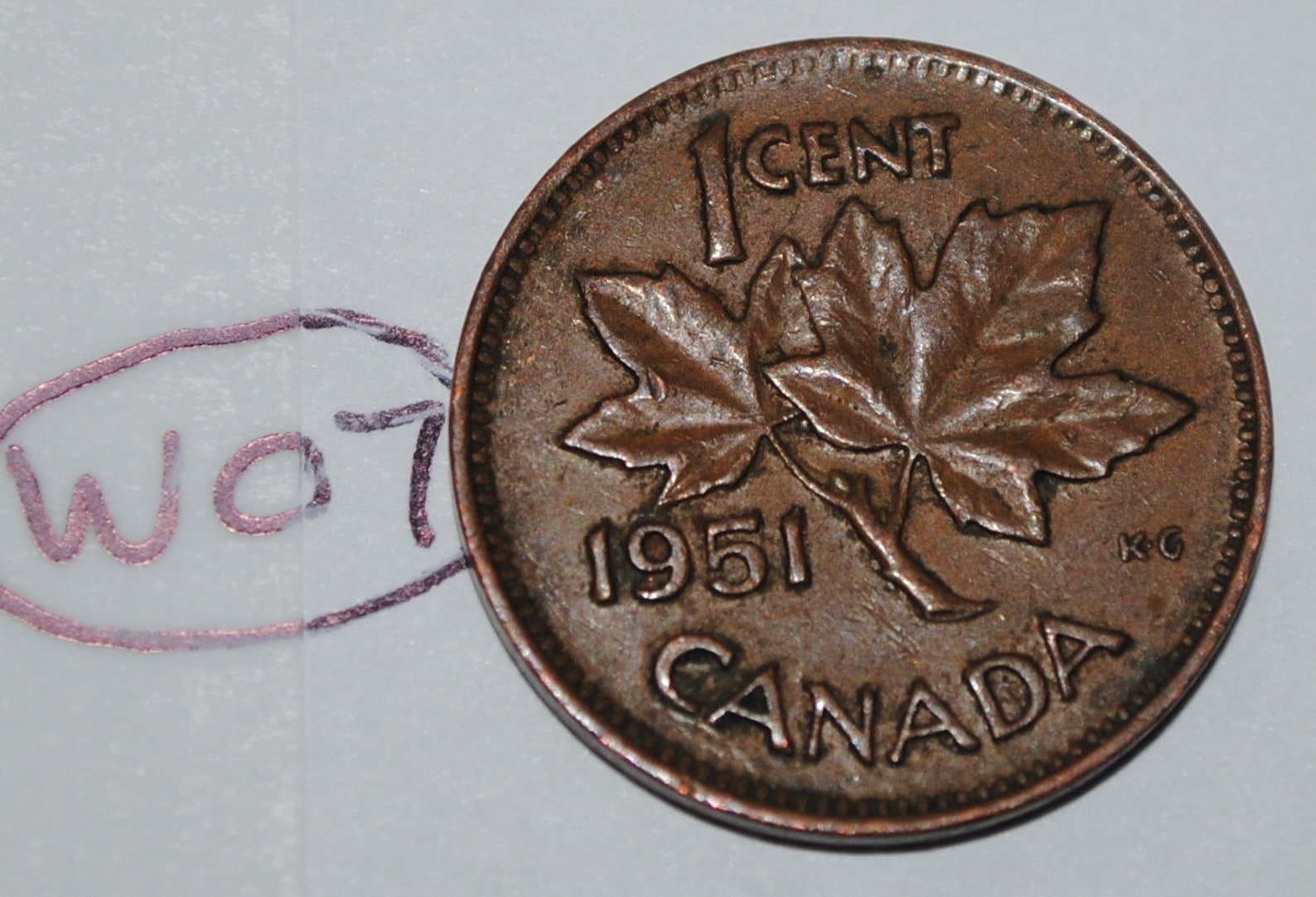 Canada 1951 1 Cent Copper Coin One Canadian Penny Lot #W07 - Etsy