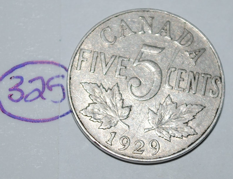 Canada 1929 5 Cents George V Canadian Nickel Lot 325 - Etsy