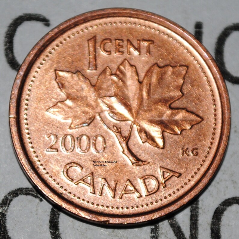 Canada 2000 1 Cent Zinc One Canadian Penny Coin Non Magnetic - Etsy