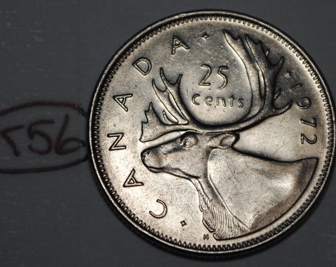 Canada 1972 25 Cents Canadian Caribou Quarter Coin Lot K56 - Etsy