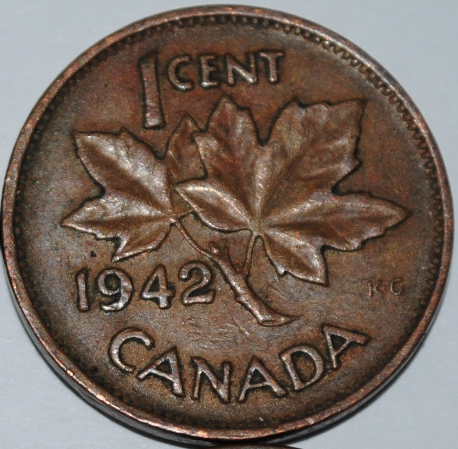Canada 1942 1 Cent Copper Coin One Canadian Penny | Etsy