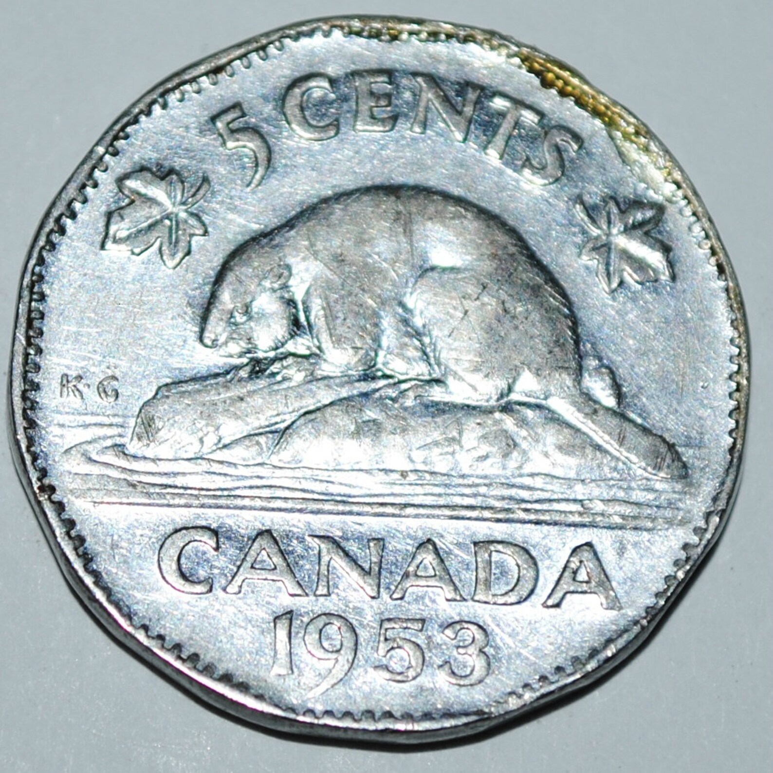 Canada 1953 5 cents NSF Far Five Cents Canadian Nickel No | Etsy