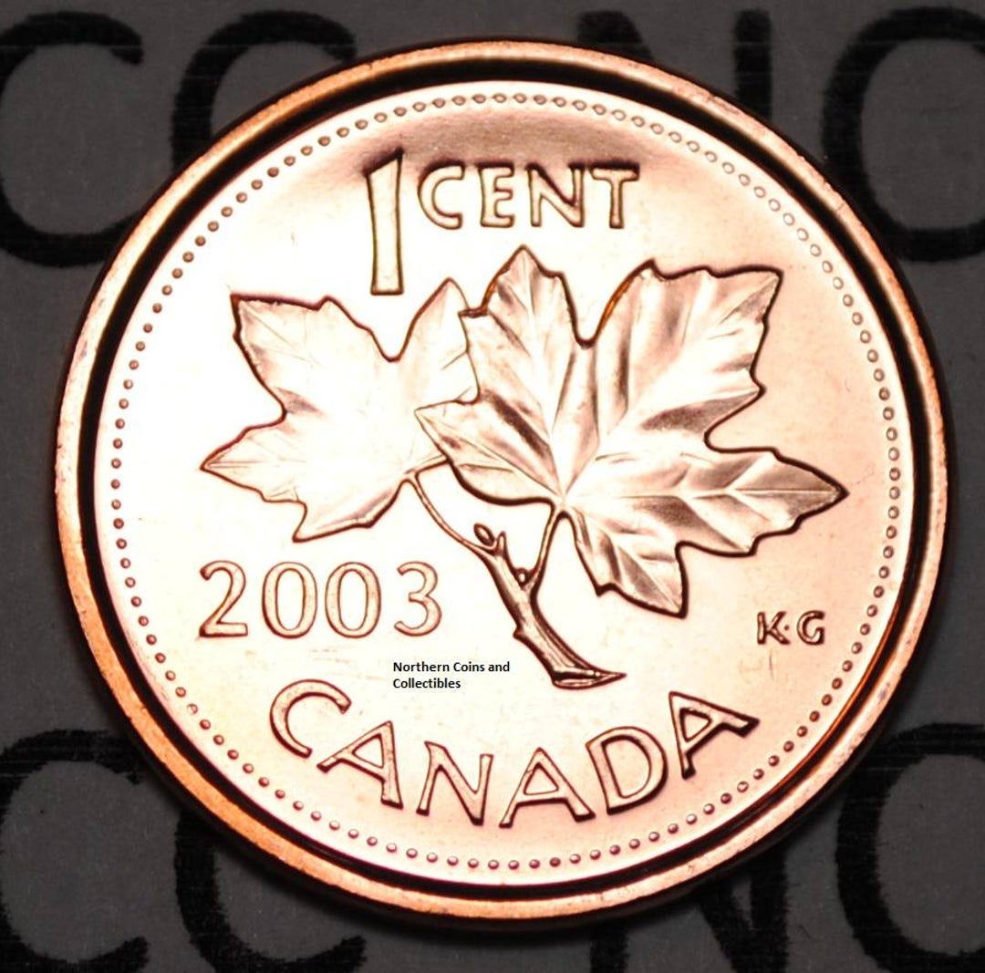 Canada 2003 P New Effigy BU 1 Cent Steel One Canadian Penny Coin ...