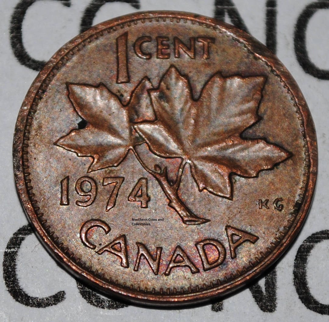 Canada 1974 1 Cent Copper Coin One Canadian Penny - Etsy