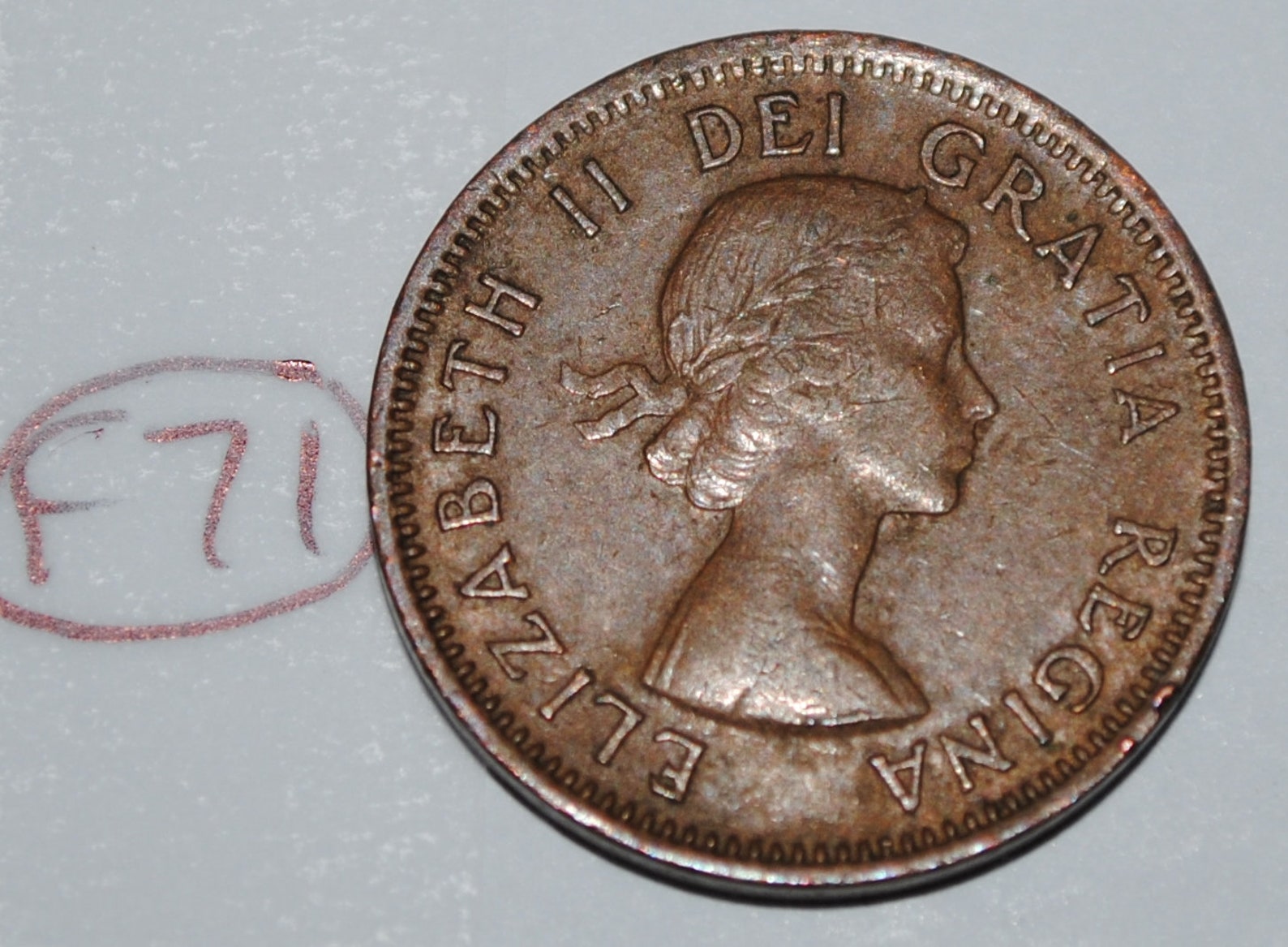 Canada 1954 SF 1 Cent Shoulder Fold Copper One Canadian Penny | Etsy