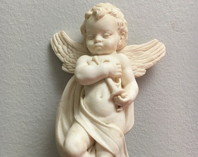 Vintage Italian Made Cherub | Ivory Colored Wall Cherub | Wedding ...