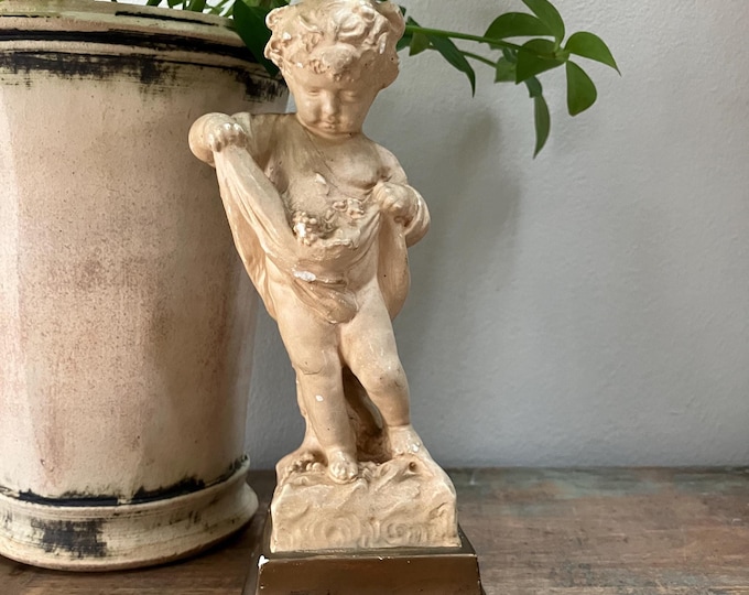 Vintage Cherub Statue | Alexander Backer Brooklyn NY Garden Cherub ...