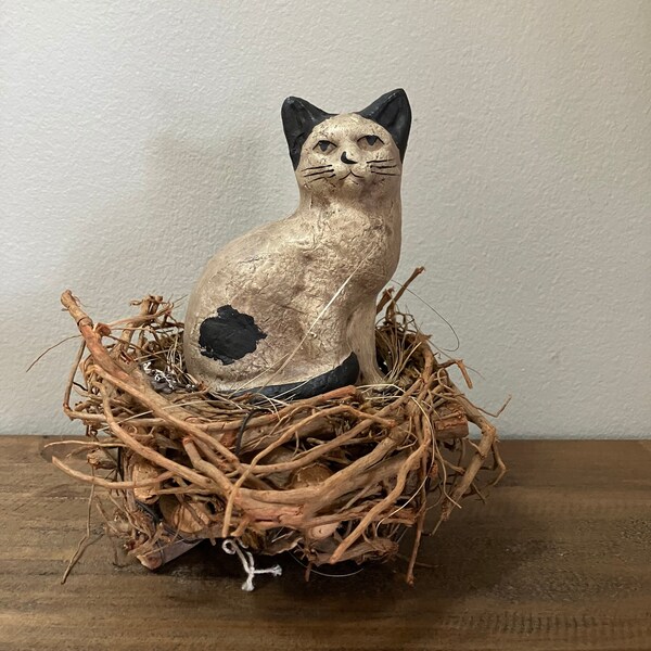 Paper Mache Cat - Etsy